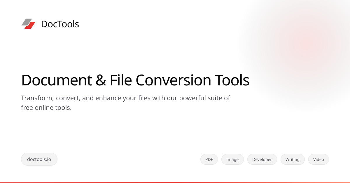 DocTools - Official Document & File Conversion Tools