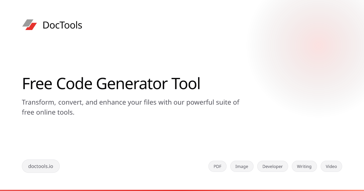 Free Code Generator Tool