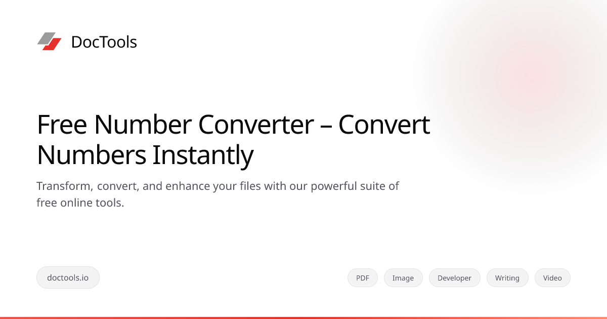 Free Number Converter – Convert Numbers Instantly