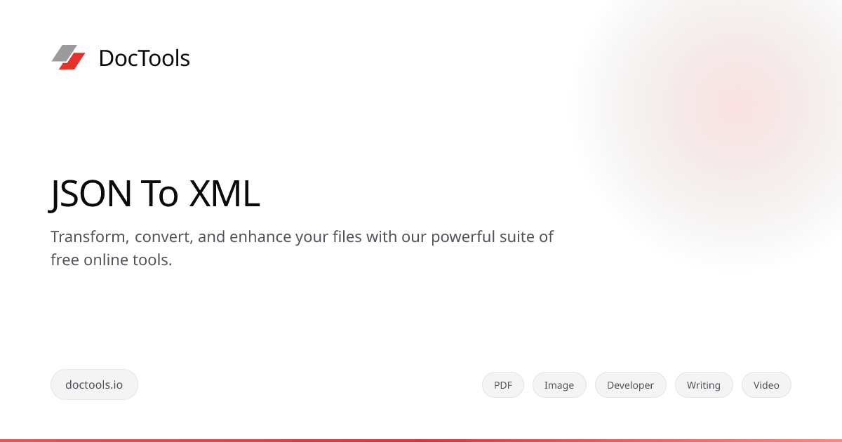 JSON To XML