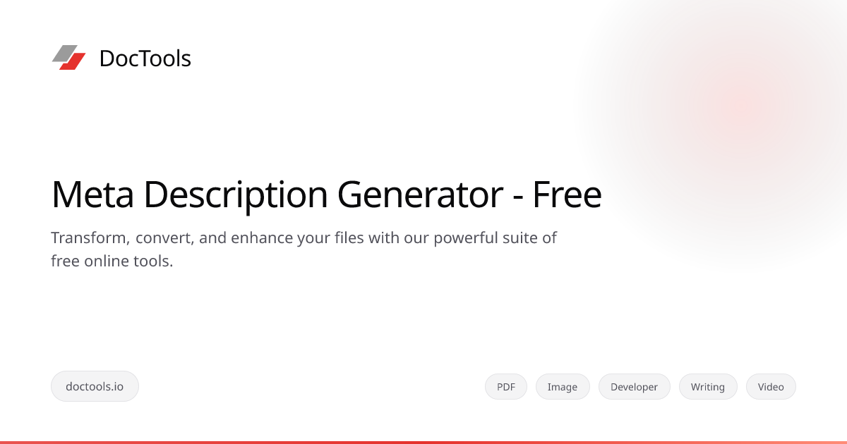 Meta Description Generator - Free